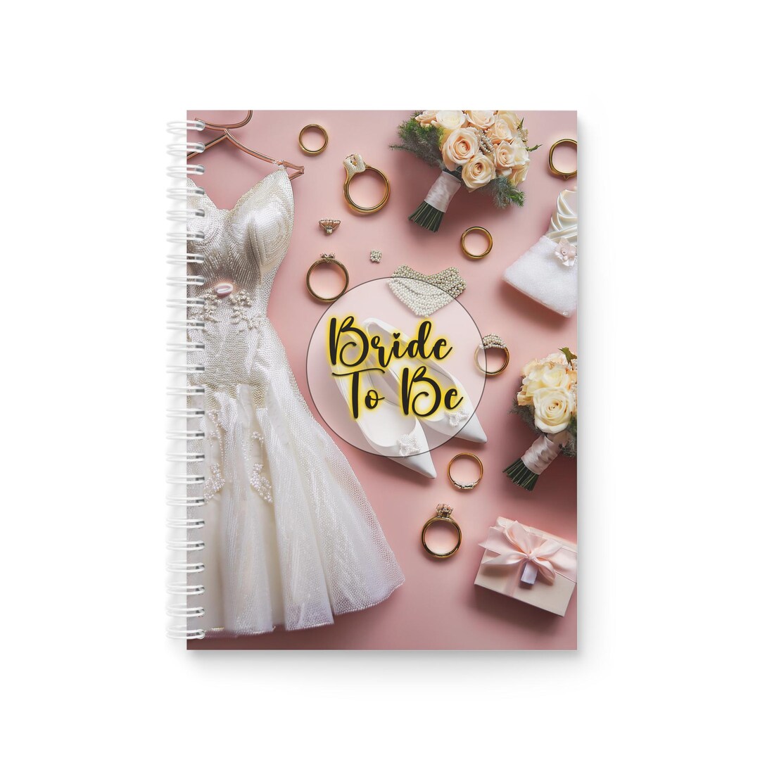 Elegant Bride to Be Spiral Notebook, Wedding Planner, Bridal Shower ...