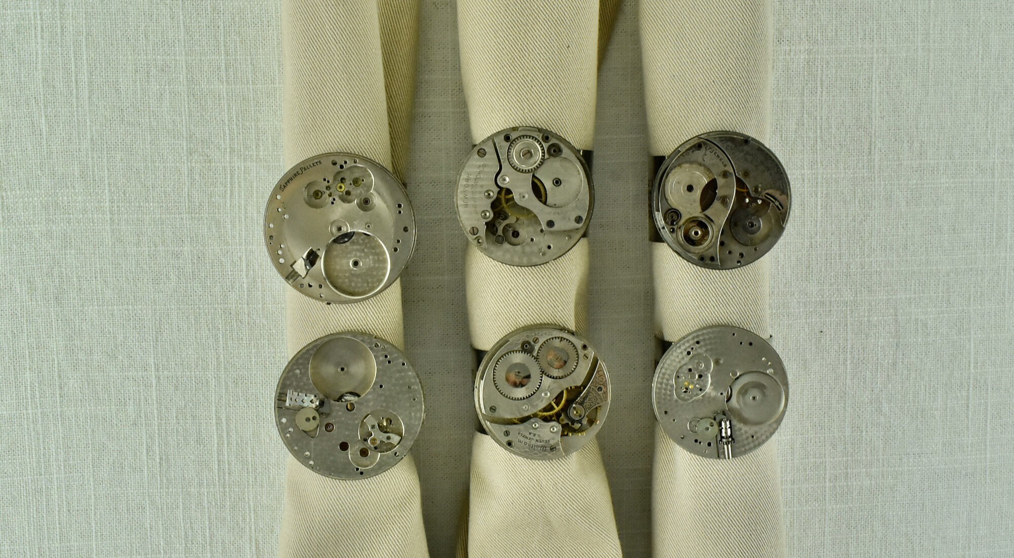 Anatomy of the POCKET WATCH Collection........ Repurposed Napkin Rings ...