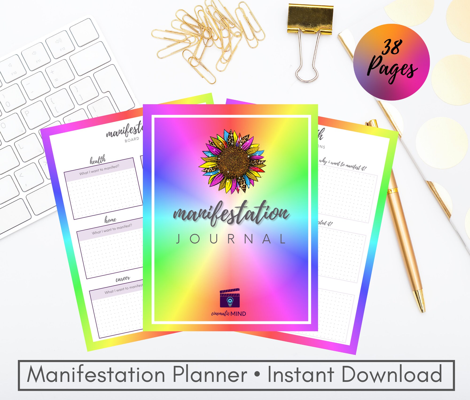 Printable Manifestation Planner With Affirmation Cards, Manifesting ...