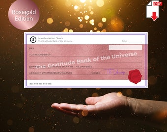 Vision Board Printable Money Check Law of Abundance | Etsy