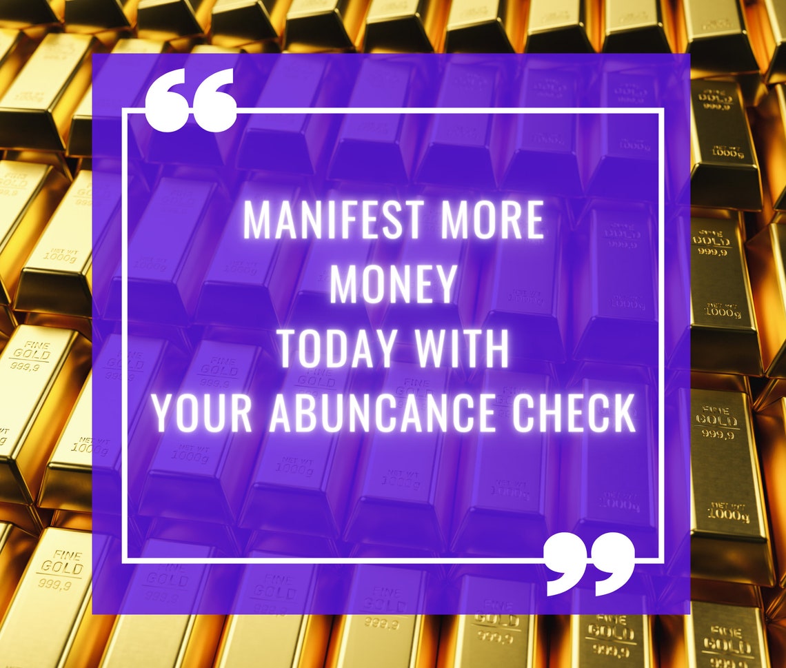 Money Magnet Gold Printable Money Check - Law of Attraction ...