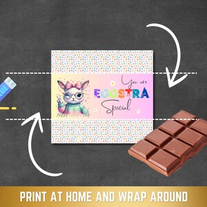 Easter Bunny Chocolate Bar Wrappers, Printable Candy Wrapp Design ...