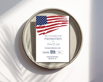 Military Promotion Party Invitation, Printable Army, Marine, Air Force ...
