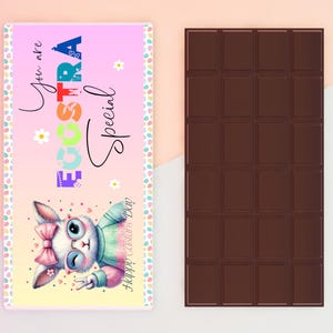Easter Bunny Chocolate Bar Wrappers, Printable Candy Wrapp Design ...