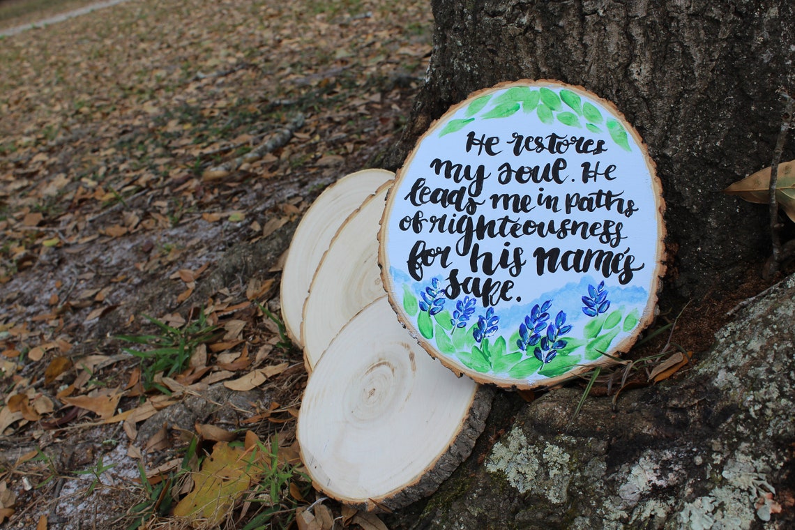Hand-painted Wood Round - Etsy