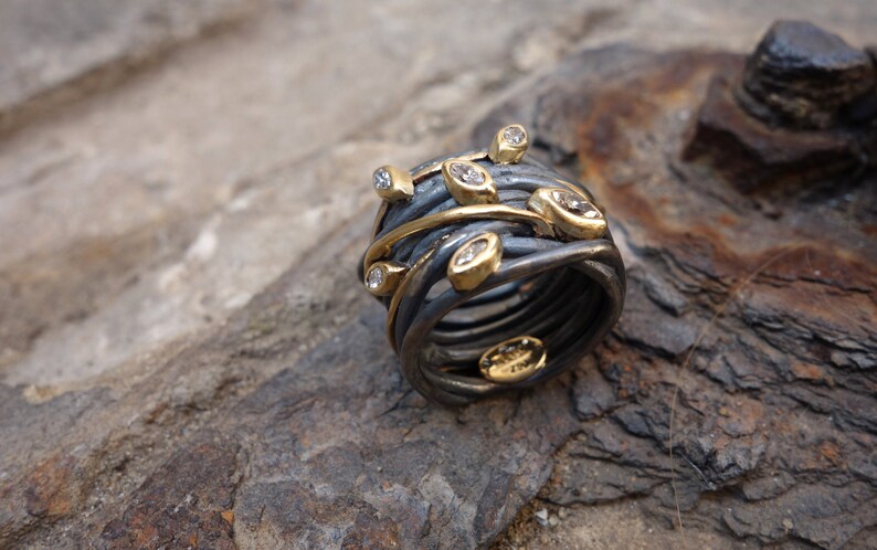 Unique Boho Engagement Ring nature Inspired Ring Moroccan - Etsy