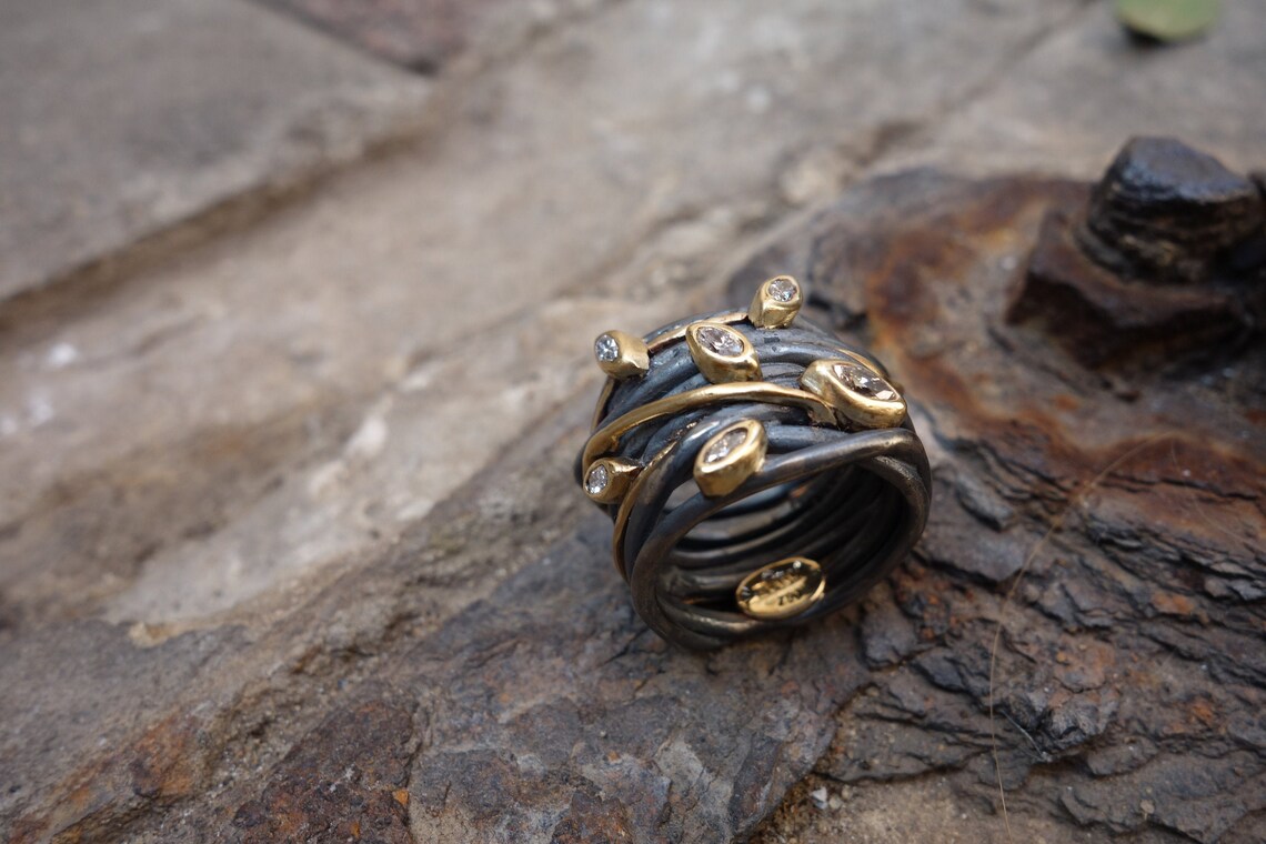 Unique Boho Engagement Ring nature Inspired Ring Moroccan | Etsy