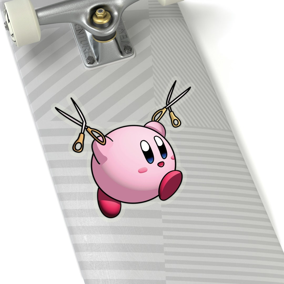 Kirby Running W/ Scissors - Kiss-cut Die-cut Stickers - Kirbo || Poyo ...