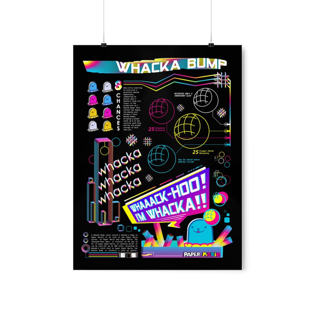 Whacka Bump Infographic - Poster || Paper Mario || Thousand Year Door ...