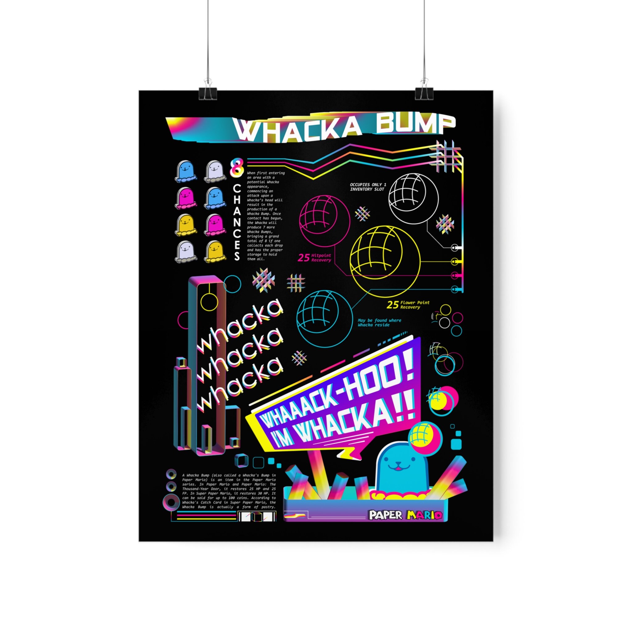 Whacka Bump Infographic - Poster || Paper Mario || Thousand Year Door ...