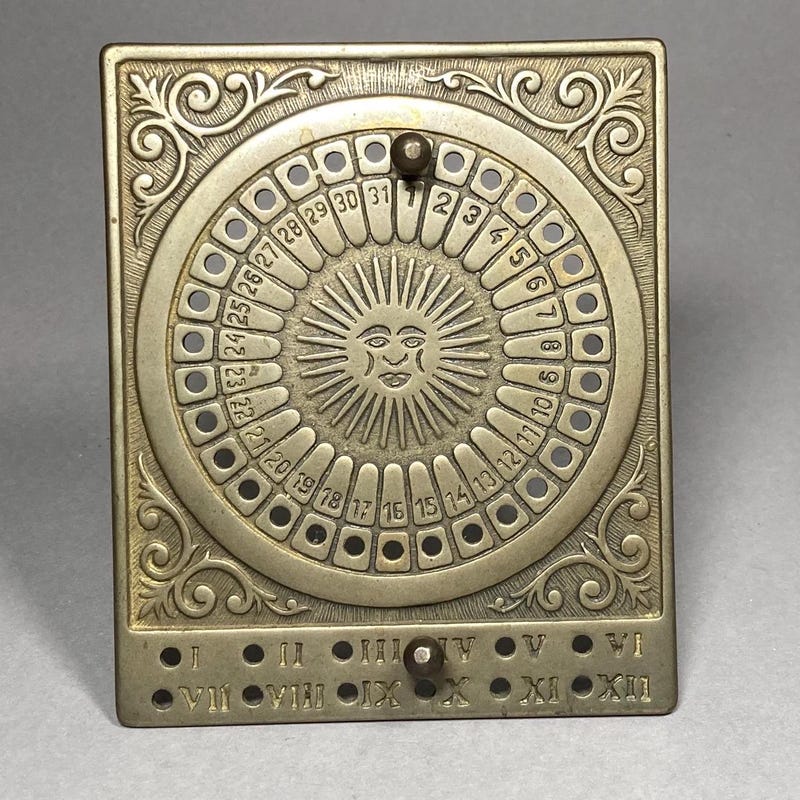 Brass Perpetual Calendar - Etsy