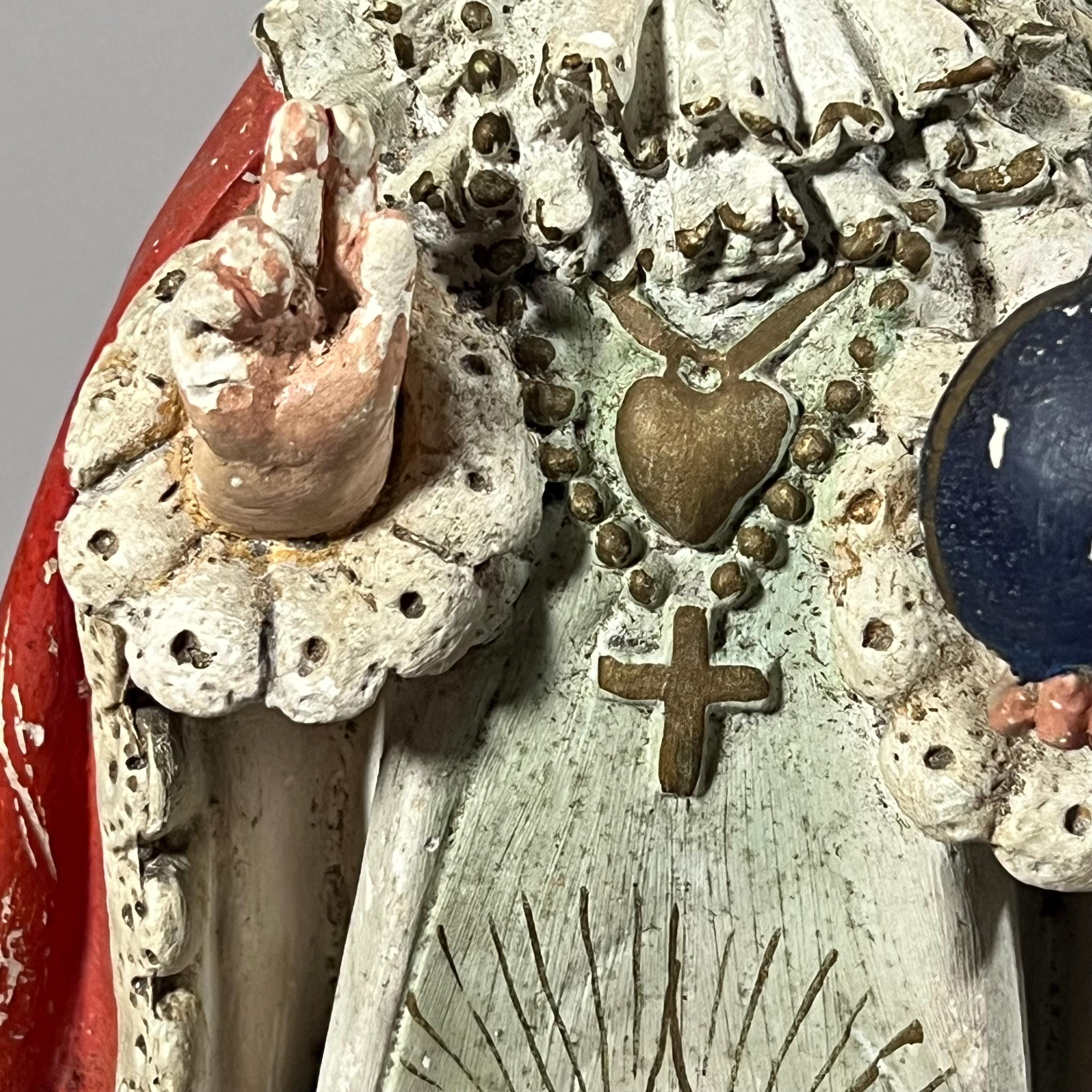 Antike Gipsfigur Prager Jesuskind 19 Jh religiöse Statue Infant Jesus ...