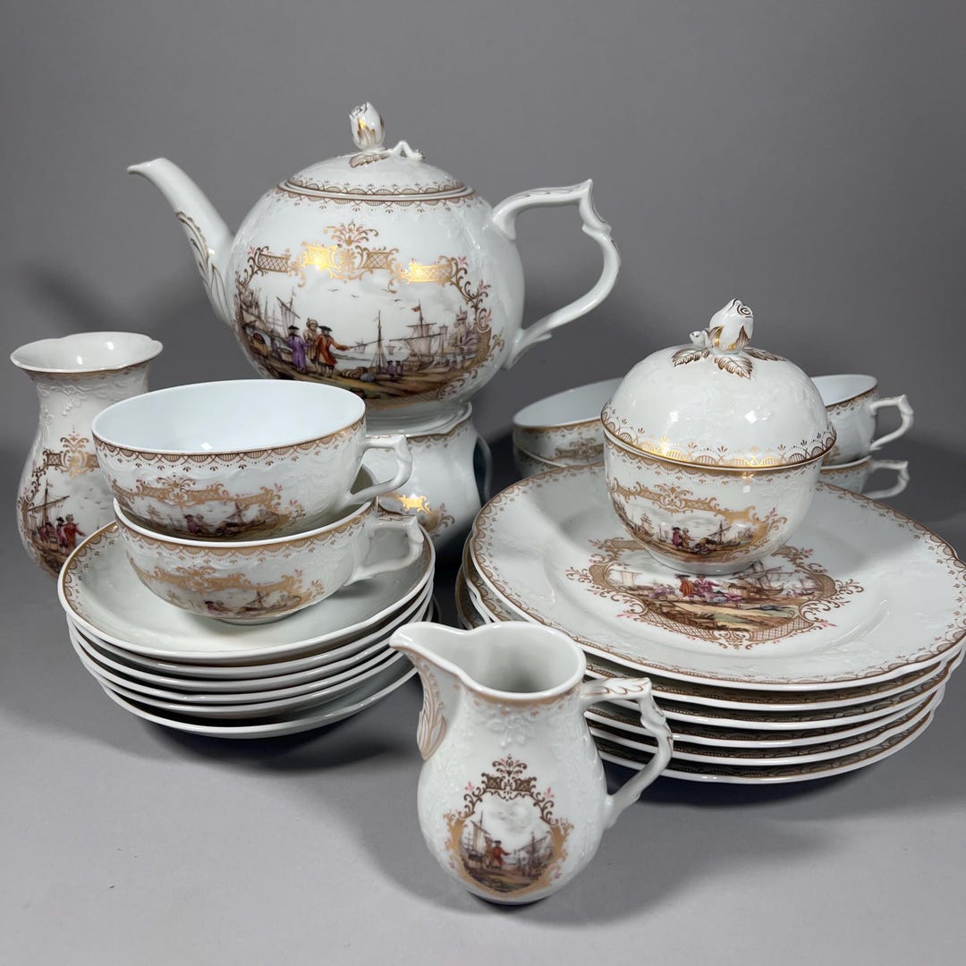 Kaiser Peking Form Dubarry Tea Service for 6 People With Vase & Warmer ...
