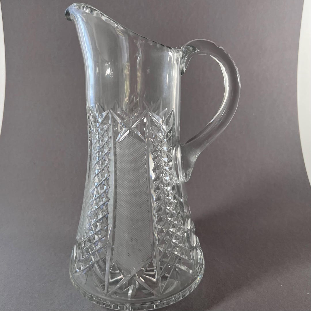 Large Cut Glass Jug Made of Lead Crystal Around 1920 – Antique – for ...
