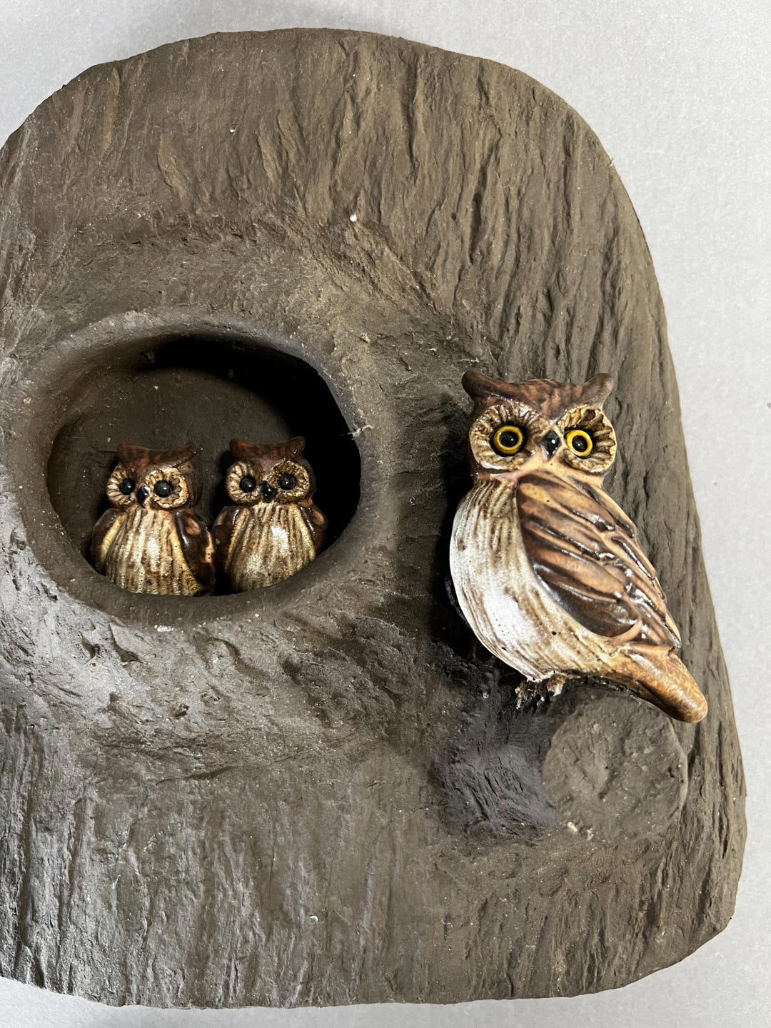 Owls Ceramic Decoration Figures Owl Family Owl Babies Art Ceramics ...
