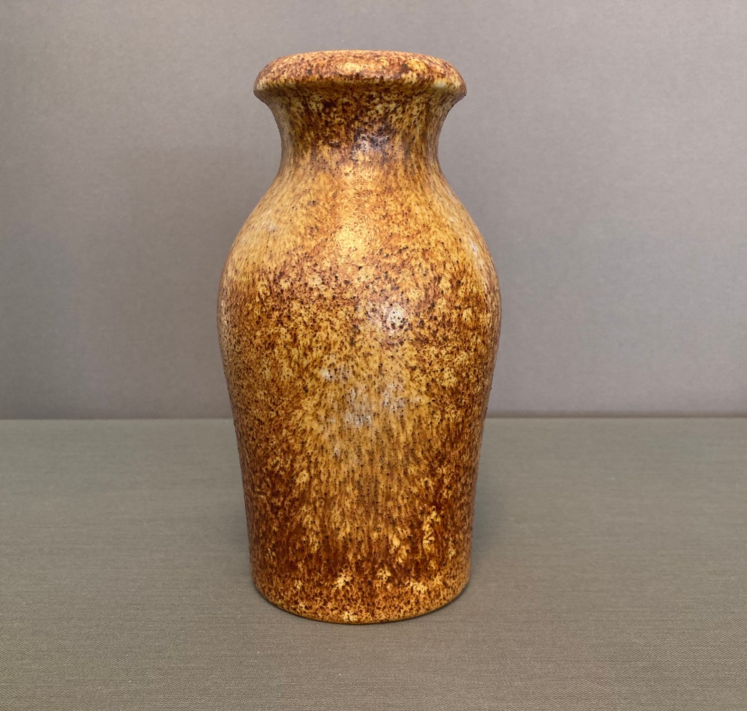 1960s Vintage Scheurich Vase Glazed Light Brown - Etsy