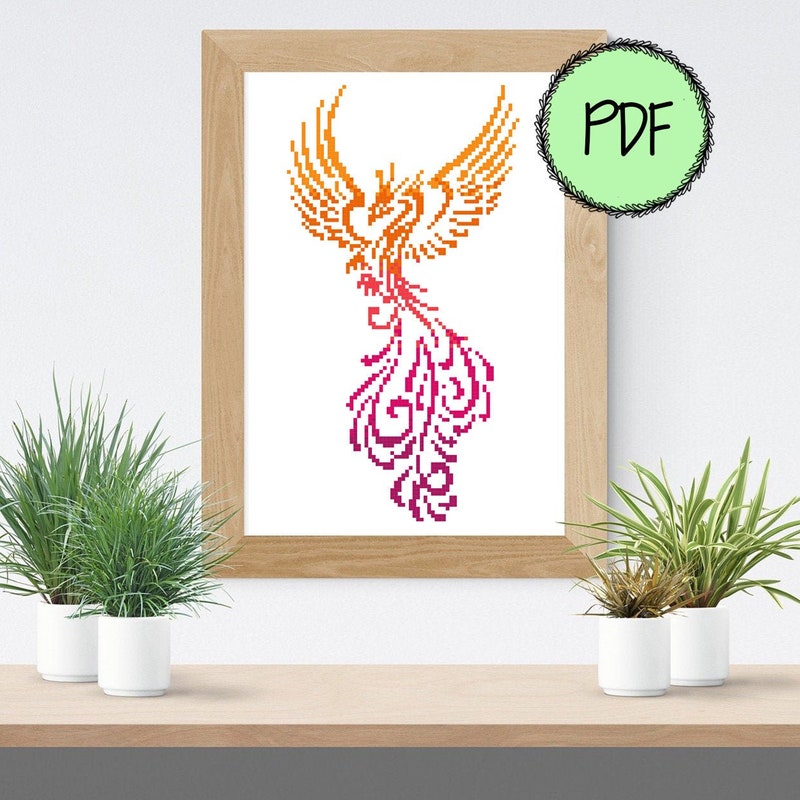Phoenix Cross Stitch - Etsy