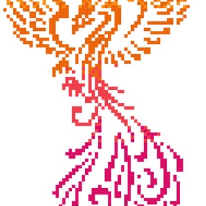 Colourful Phoenix Modern Counted Cross Stitch Pattern Chart | Instant ...