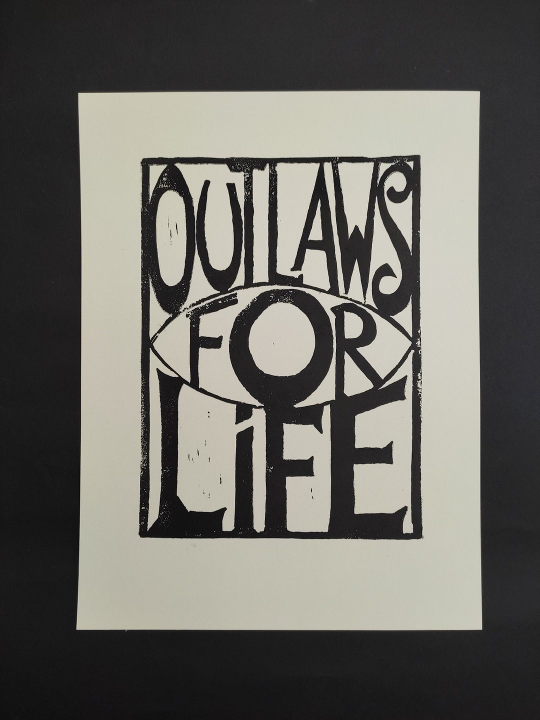 Linocut Print outlaws for Life From Red Dead - Etsy