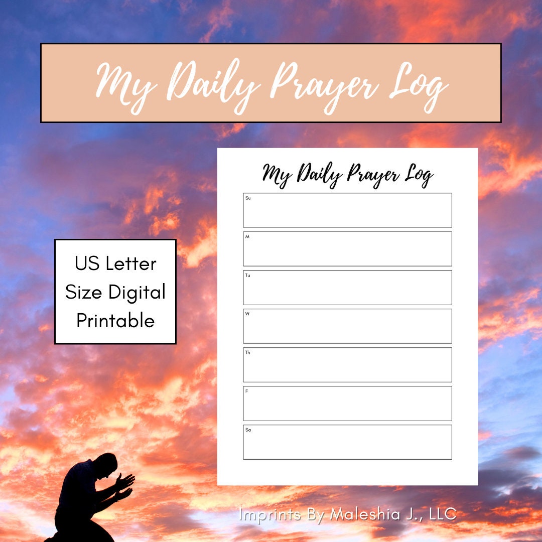 My Daily Weekly Prayer Journal, Prayer Log, Prayer List, Prayer Planner ...