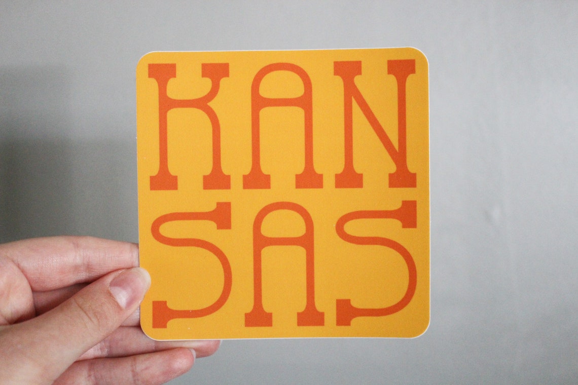 Kansas Vinyl Sticker - Etsy