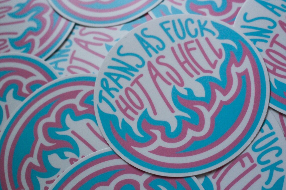 Transgender Pride Vinyl Sticker - Etsy