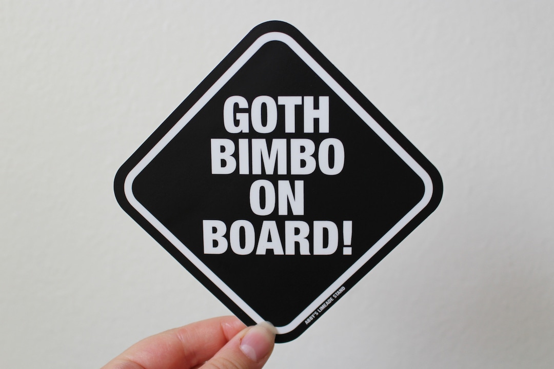 Goth Bimbo on Board Vinyl Sticker - Etsy