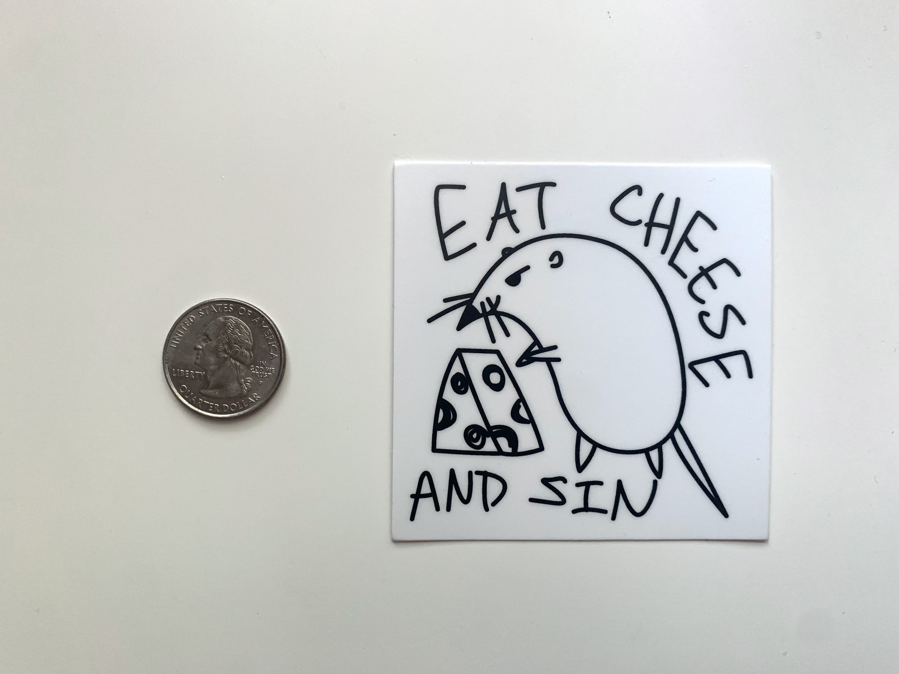 Eat Cheese and Sin Vinyl Sticker - Etsy