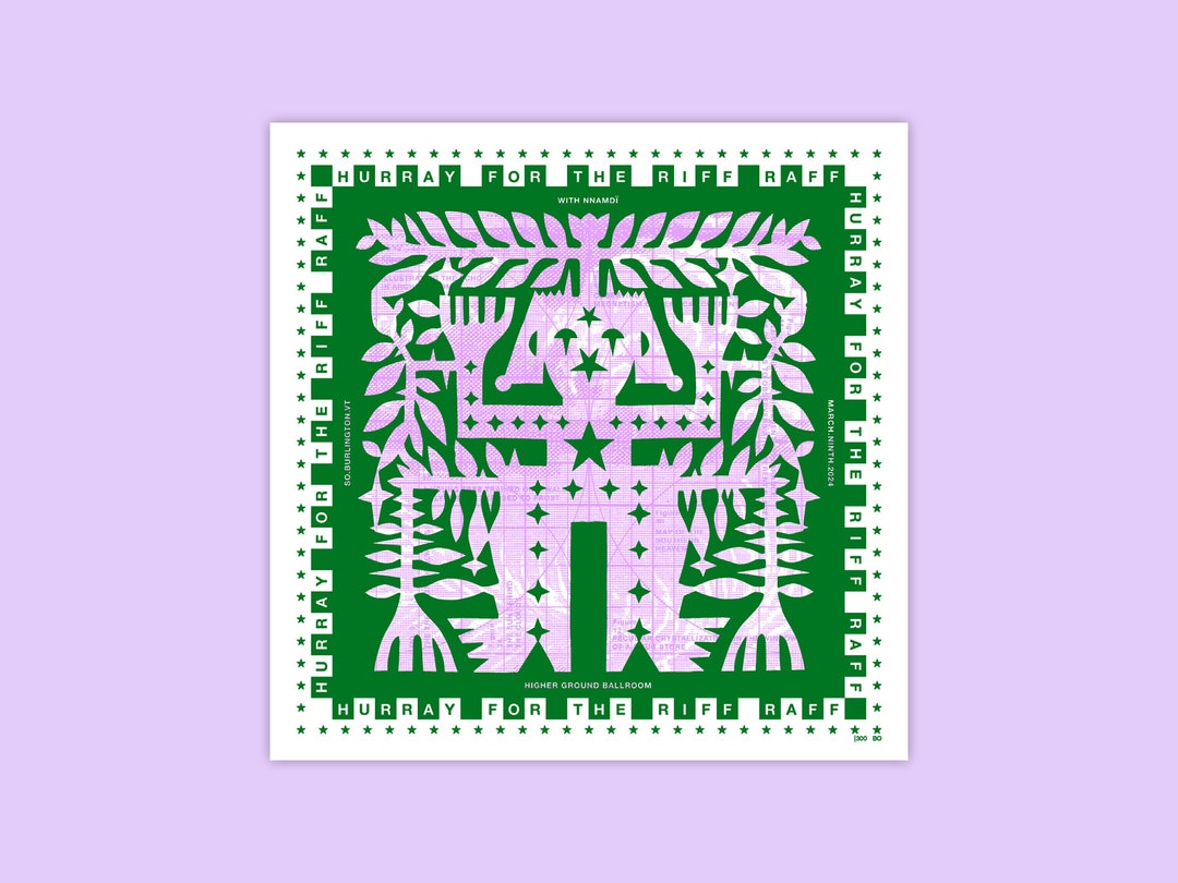 Hurray for the Riff Raff – Screenprinted Gig Poster (15” X 15”) - Etsy