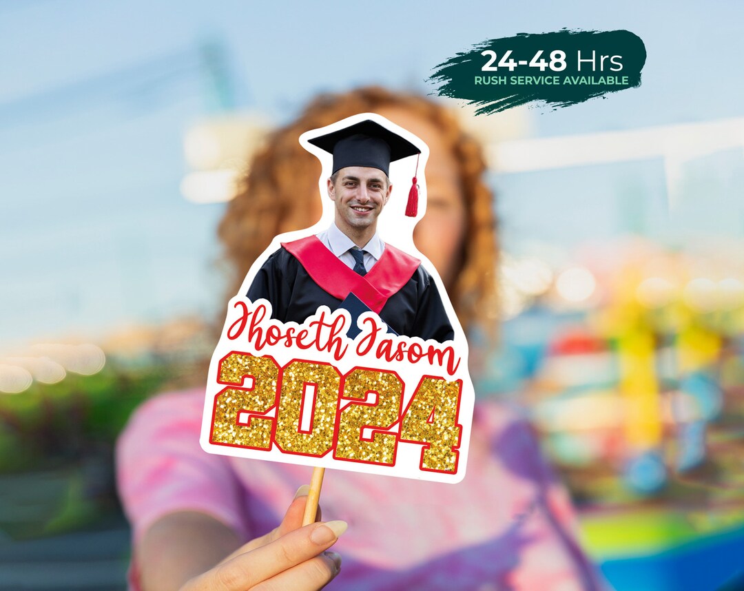 Graduation Fans, Gradfans, Head on a Stick, Custom Face Fans With ...