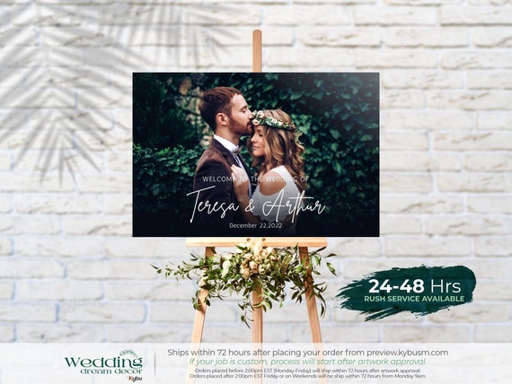 Photo Welcome Sign Wedding Welcome Sign Custom Acrylic Sign - Etsy