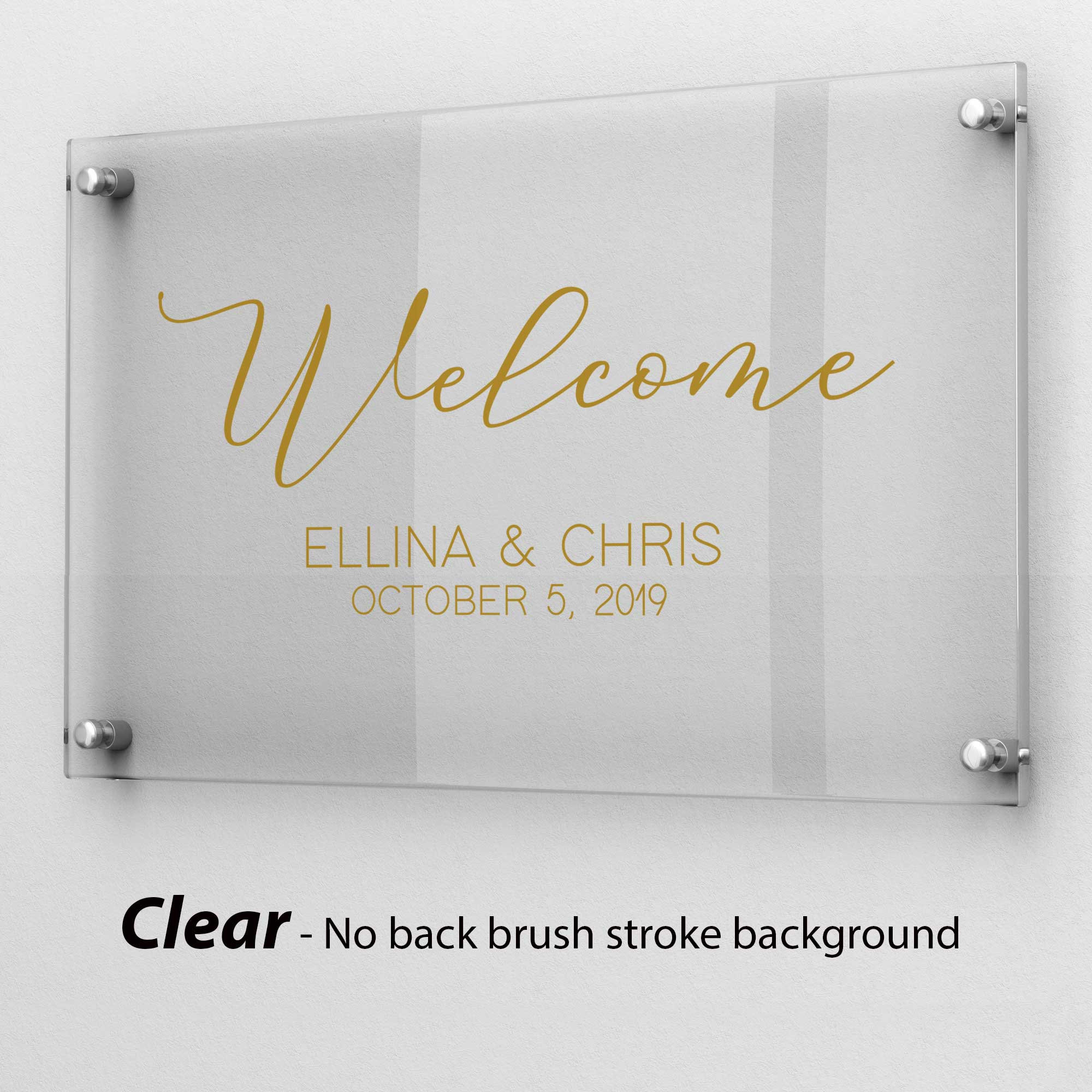 Powder Blue Acrylic, Wedding Welcome Sign, Custom Acrylic Sign, Back ...