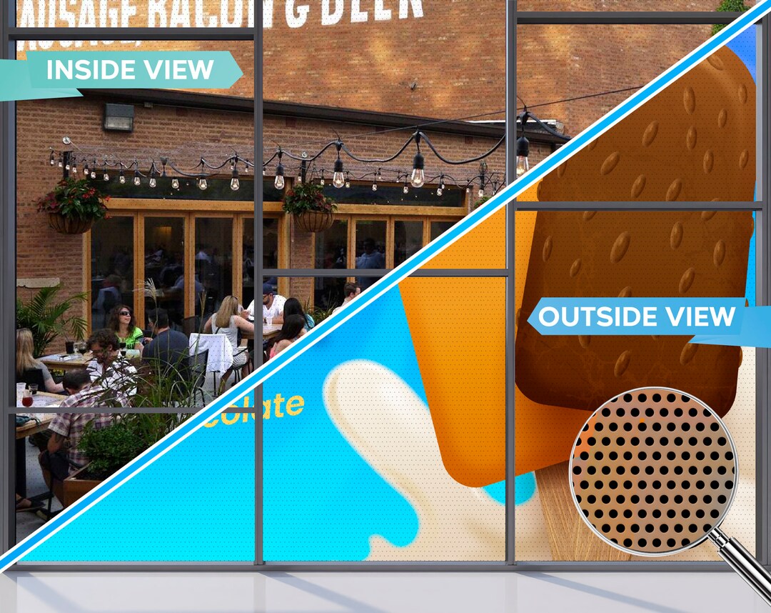 Perforated Vinyl, One Way Vision, Window Adhesive Vinyl - Etsy
