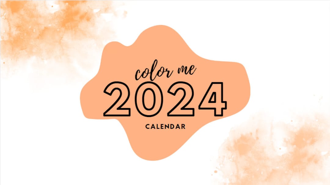 Color Me 2024 Calendar - Etsy