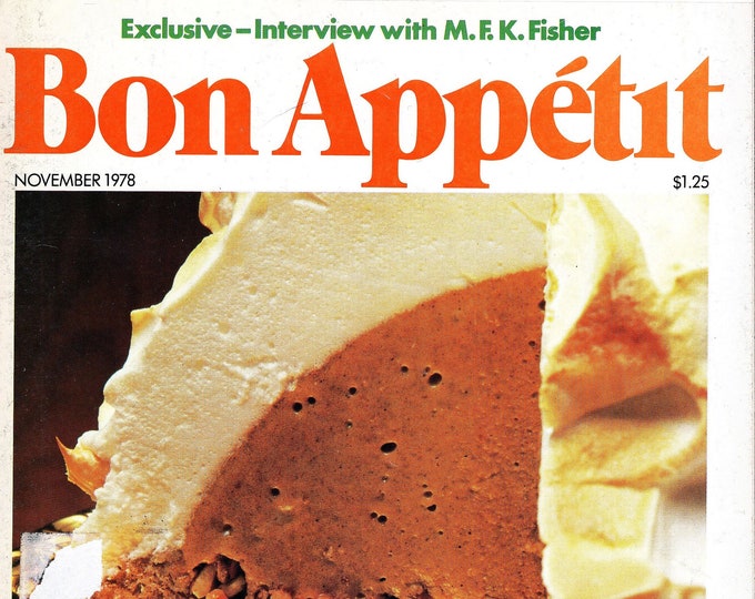 Bon Appetit Magazine November 1978 - Etsy