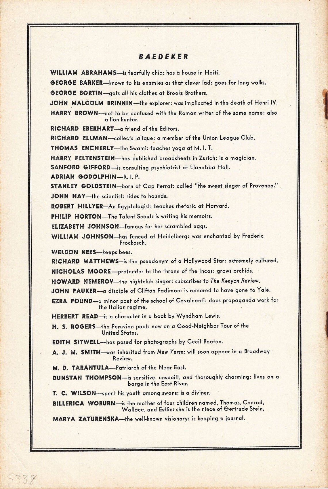 Vice Versa Vol. 1, Nos 3, 4 & 5 january, 1942 Harry Brown and Dunstan ...