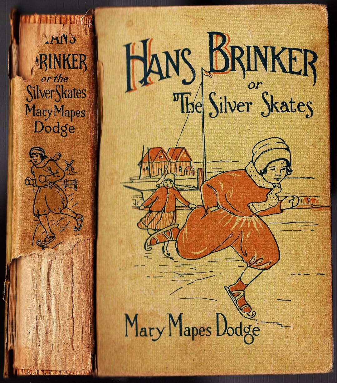 Hans Brinker or the Silver Skates - Saalfield Publishing Co., 1915 - Etsy