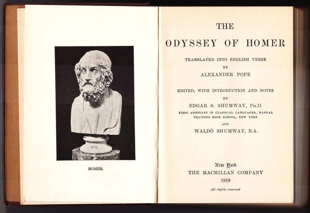 Homer's the Odyssey Translated by Alexander Pope, Macmillan Pocket ...