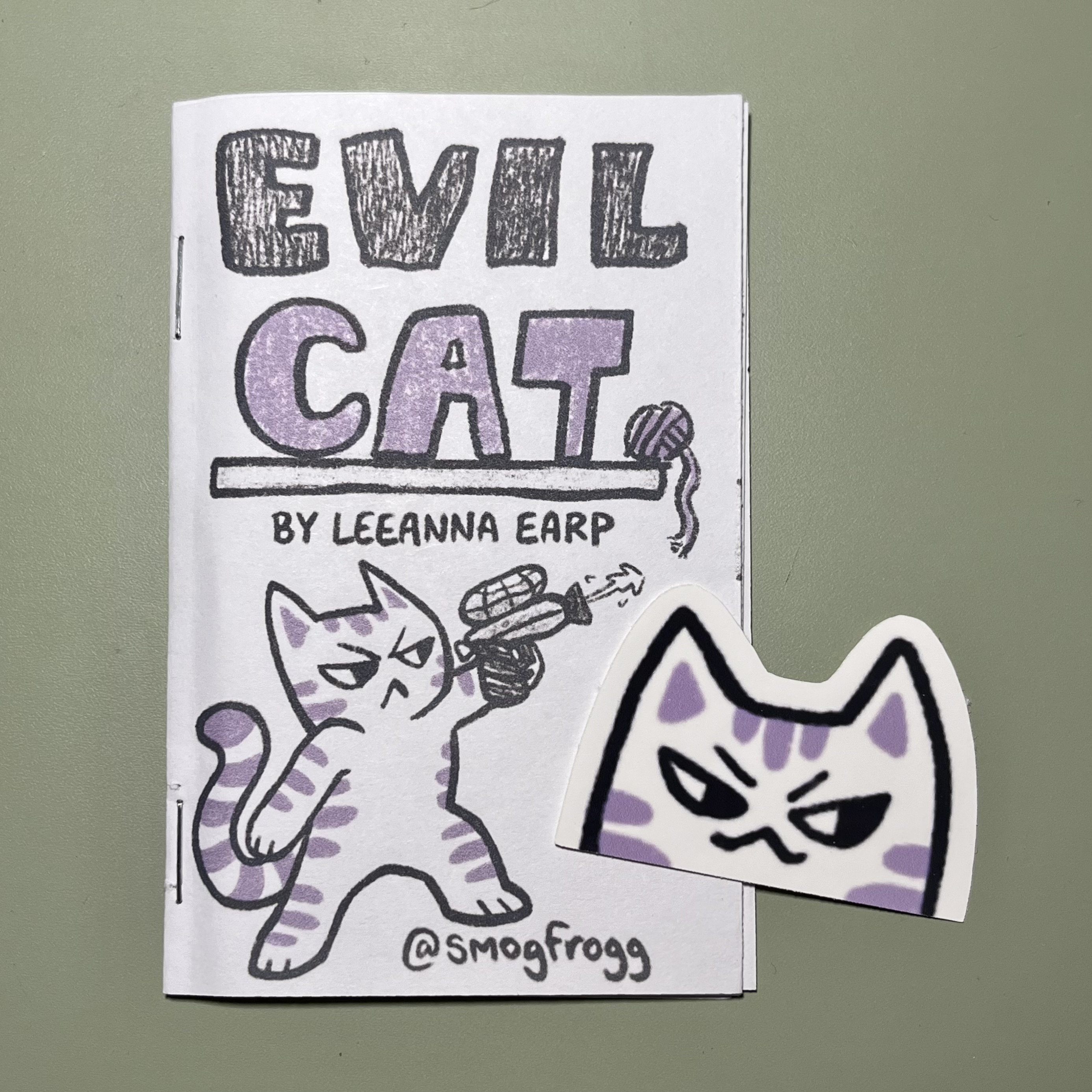 Evil Cat mini-comic Sticker - Etsy