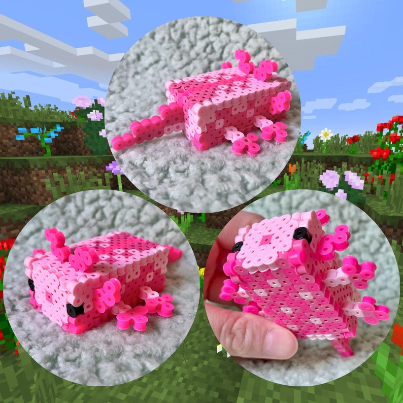 Minecraft Inspired 3D Perler Bead Figured serie di piccoli - Etsy Italia