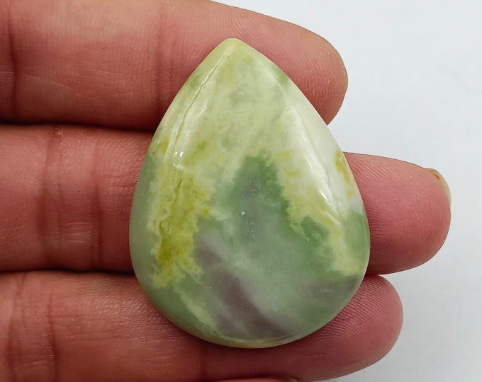 Natural Green Serpentine Gemstone Teardrop Shape Designer - Etsy
