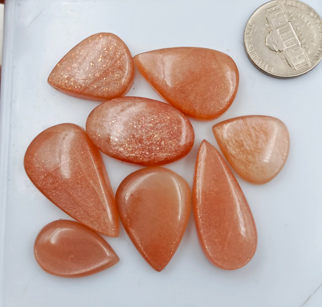 8 Pcs NATURAL PEACH MOONSTONE Mix Size Peach Moonstone - Etsy