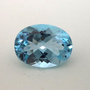 Natural Sky Blue Topaz Gemstone, Oval Sky Blue Topaz Faceted Gemstone ...