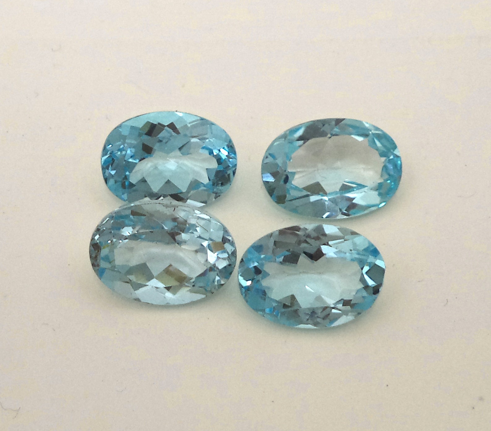 Natural Sky Blue Topaz Gemstone, Oval Sky Blue Topaz Faceted Gemstone ...