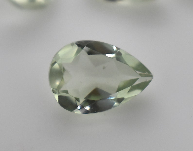Natural Prasiolite Prasiolite Gemstone Teardrop Prasiolite - Etsy