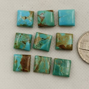 Blue Mohave Turquoise Square Shape Loose Smooth Polished Gemstone, Blue ...