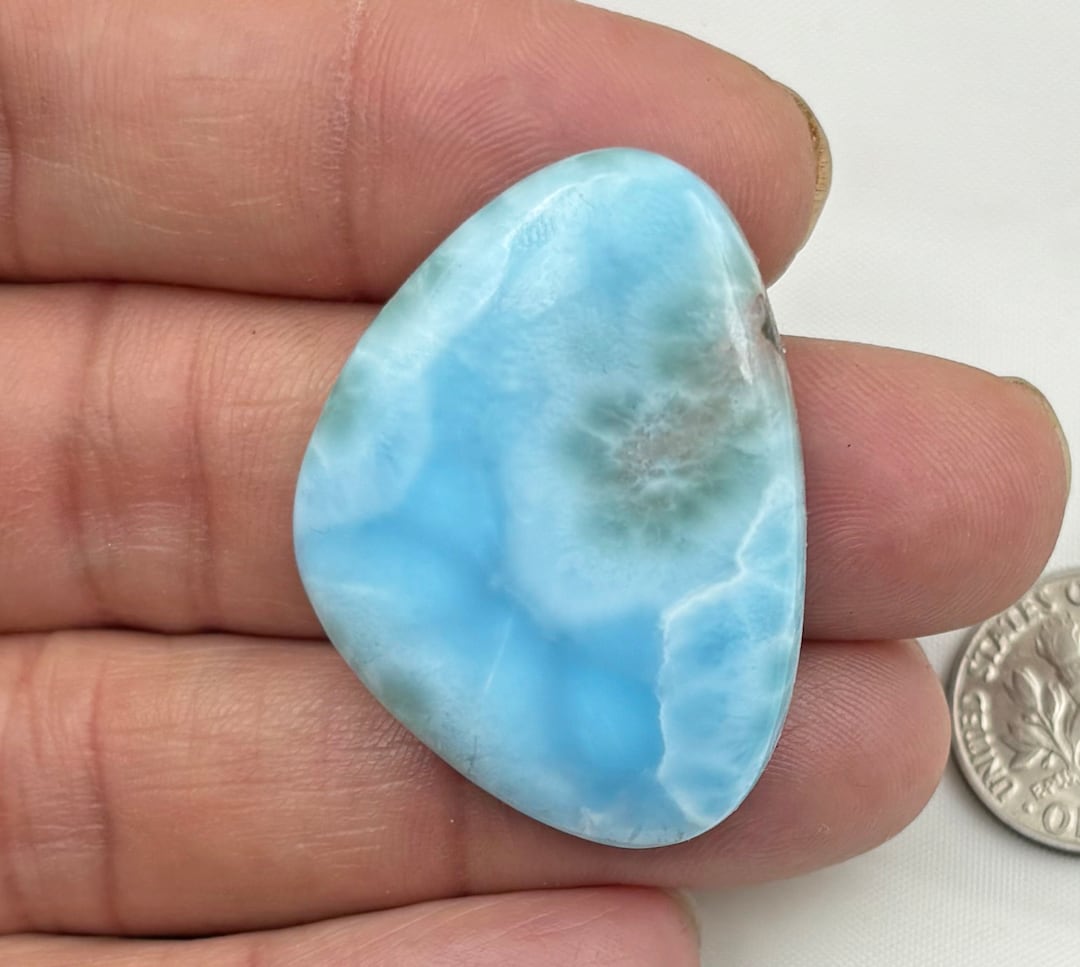 AAA Natural Larimar Gemstone, Larimar, Sky Larimar Cabochon, Fancy ...