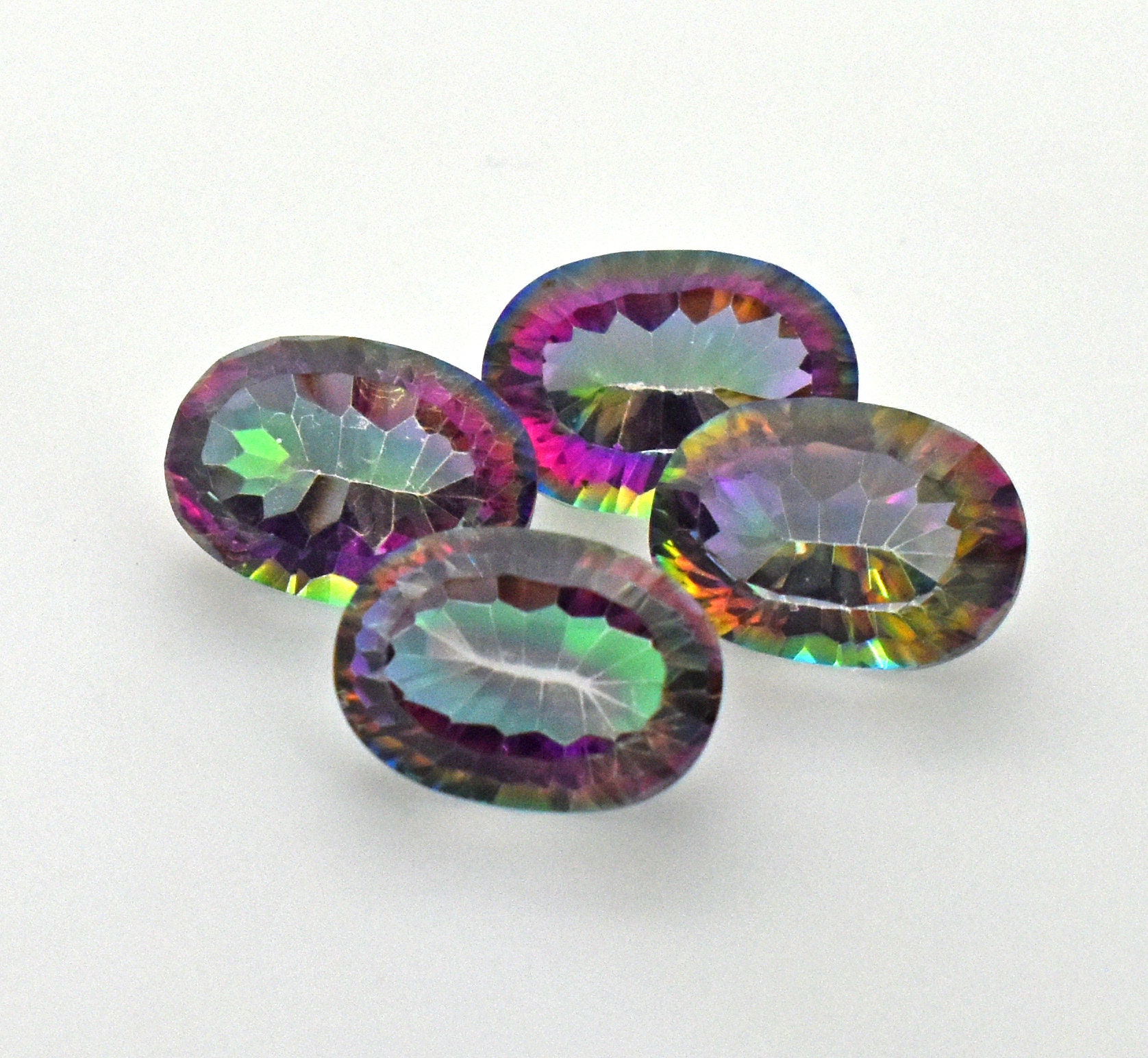 Mystic Quartz Loose Stone, Rainbow Mystic Quartz Matched Pair, 10x14 MM ...