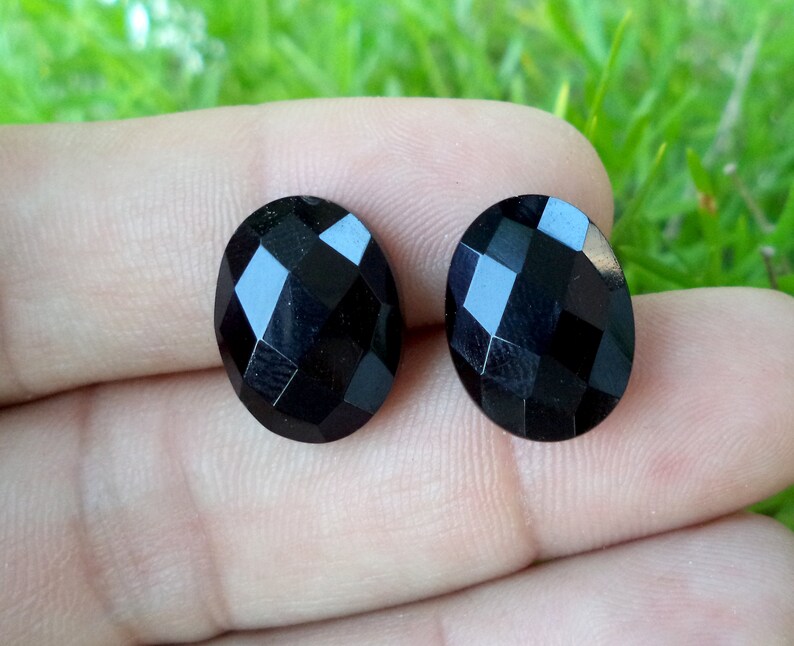 Black Onyx Black Onyx Rose Cut Oval Loose Gemstone Black - Etsy