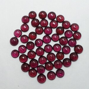 Garnet Round, Natural Red Garnet 4x4mm Round Shape Cabochon. 4 Mm Round ...